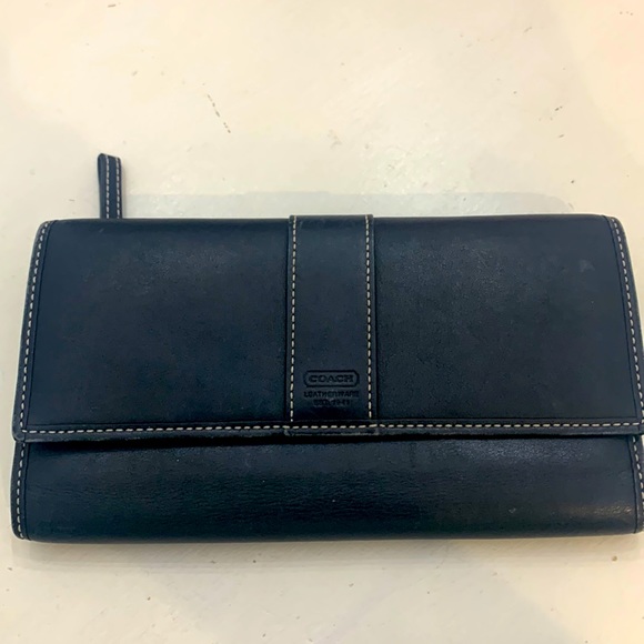 Coach | Bags | Coach Black Leather Wallet | Poshmark